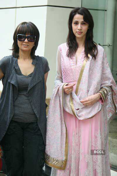 A model during fitting sessions for upcoming Amby Valley fashion week ...