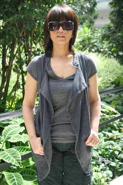 A model during her fitting sessions for upcoming Amby Valley fashion ...