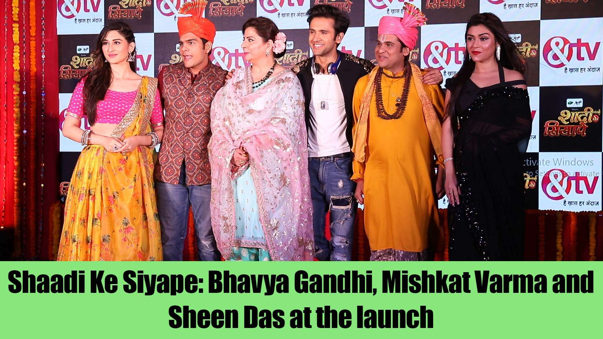 Shaadi Ke Siyape: Bhavya Gandhi, Mishkat Varma and Sheen Das at the launch Shaadi Ke Siyape: Bhavya Gandhi, Mishkat Varma and Sheen Das at the launch