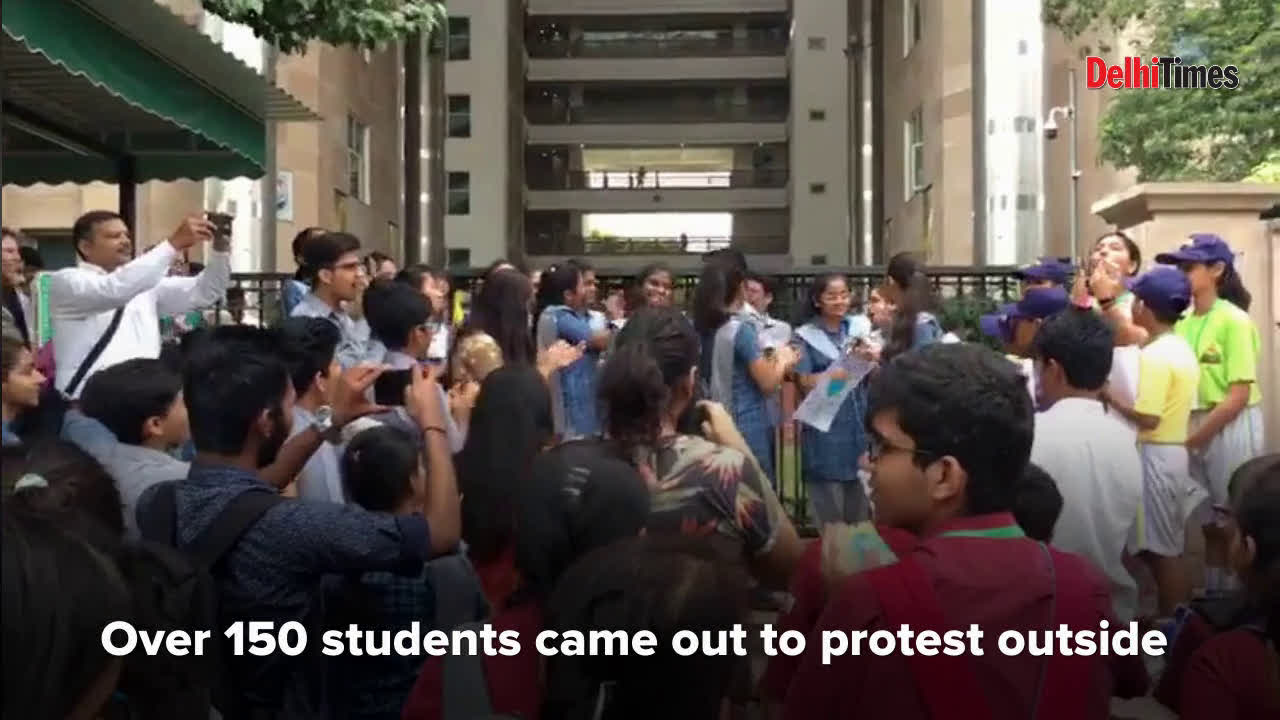 Delhi students join global strike against climate change