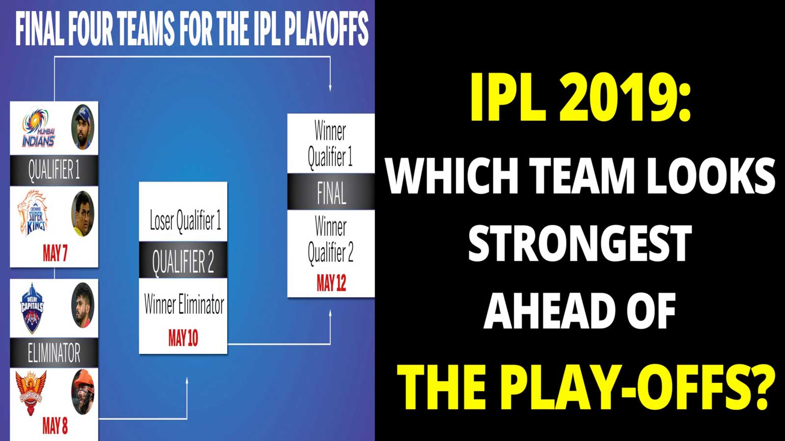 IPL 2019: Which team looks strongest ahead of the play-offs?