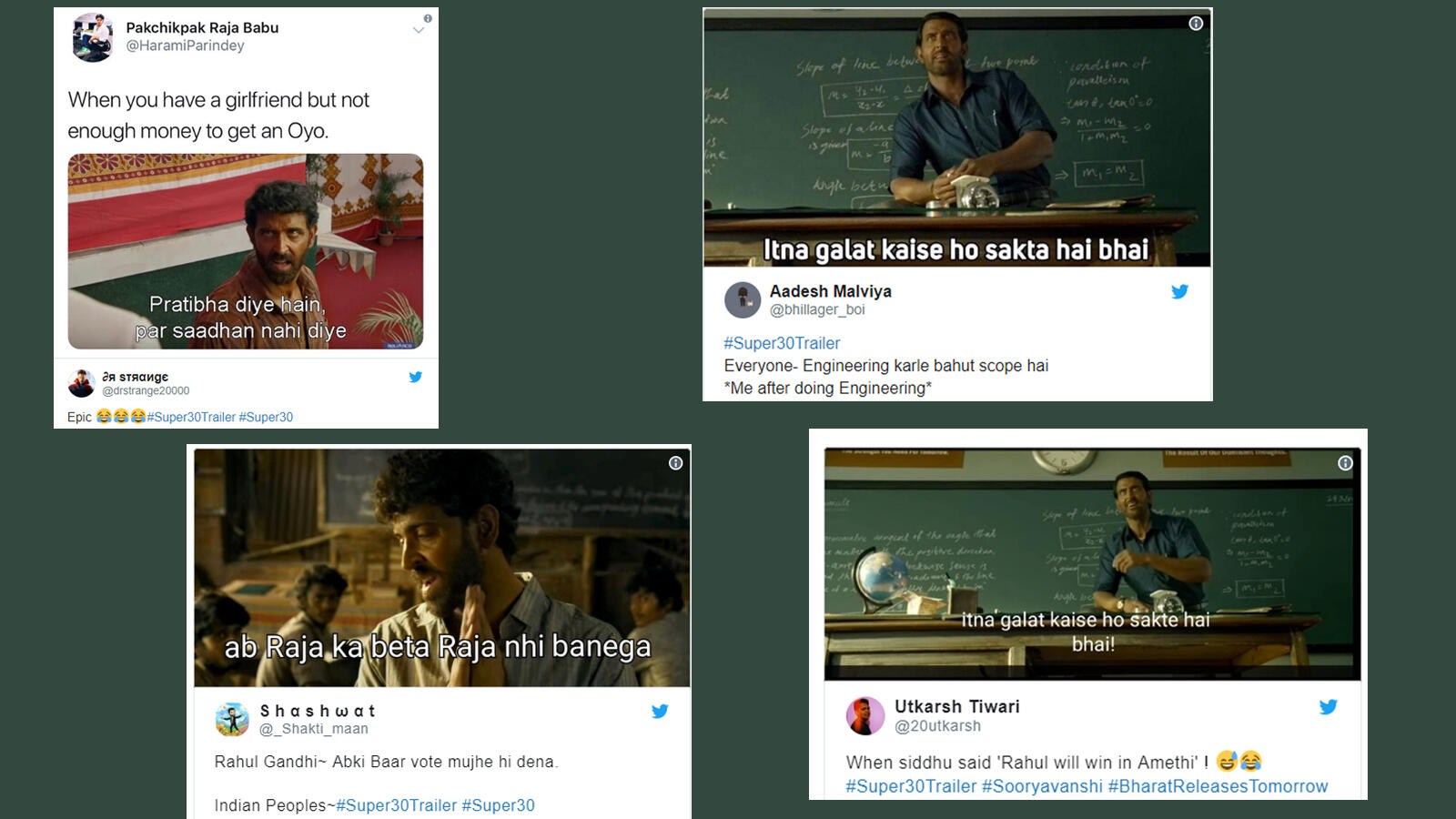 Hrithik Roshan's 'Super 30' trailer kicks off meme fest on Twitter