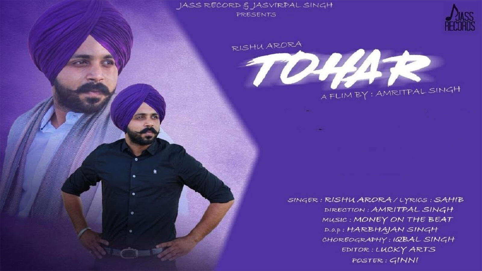 Latest Punjabi Song 'Tohar' Sung By Rishu Arora