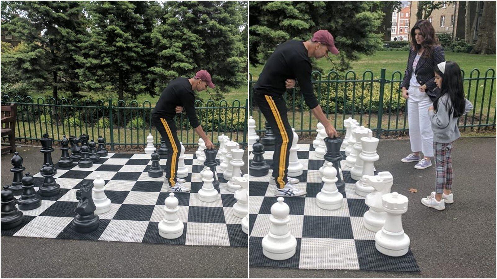 Akshay Kumar shows off chess skills, plays game with wife Twinkle ...