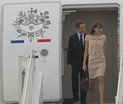 Sarkozy, Bruni in India