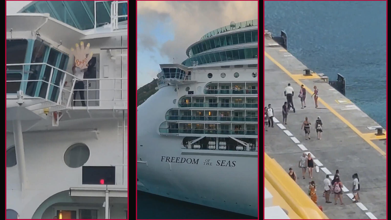 Passengers stranded behind as cruise ship left without signalling