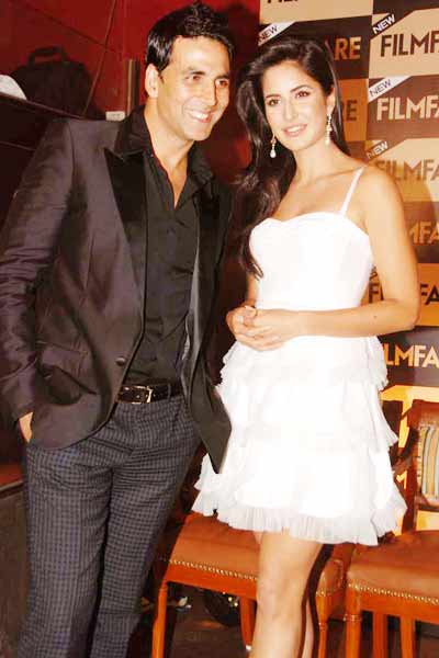 Akshay Kumar, Katrina Kaif at the launch of 'Filmfare' new issue