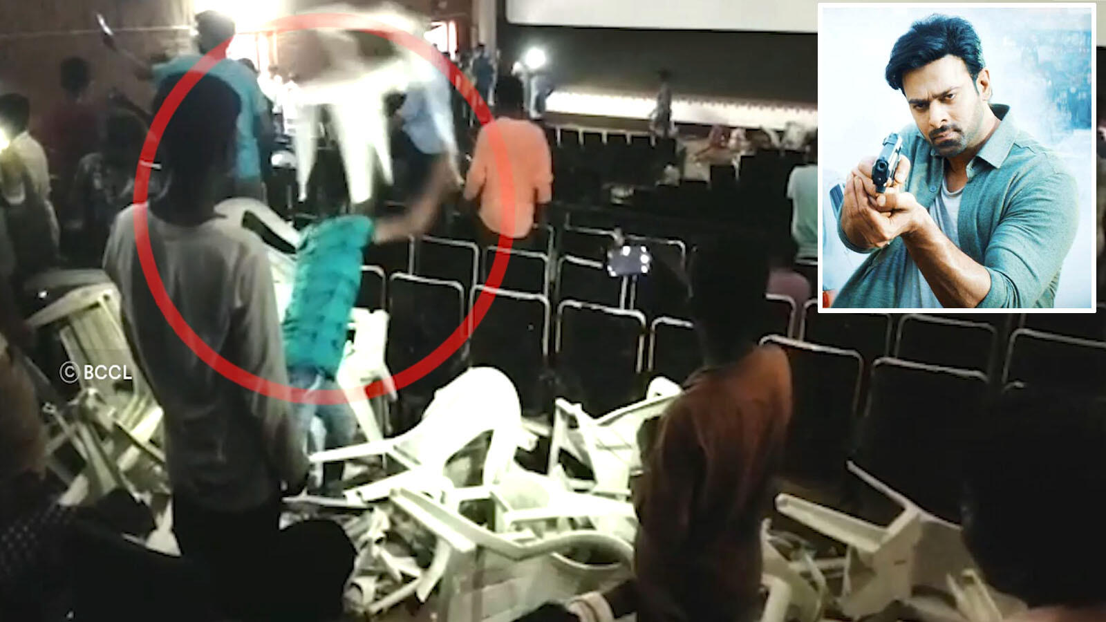 'Saaho' release: Fans break chairs, cause mayhem at screening due to ...