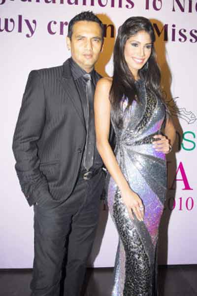 'Miss Earth 2010' Nicole Faria at her homecoming bash after winning the ...
