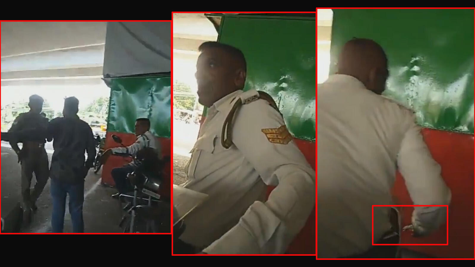 Traffic cop takes bribe from biker, video goes viral