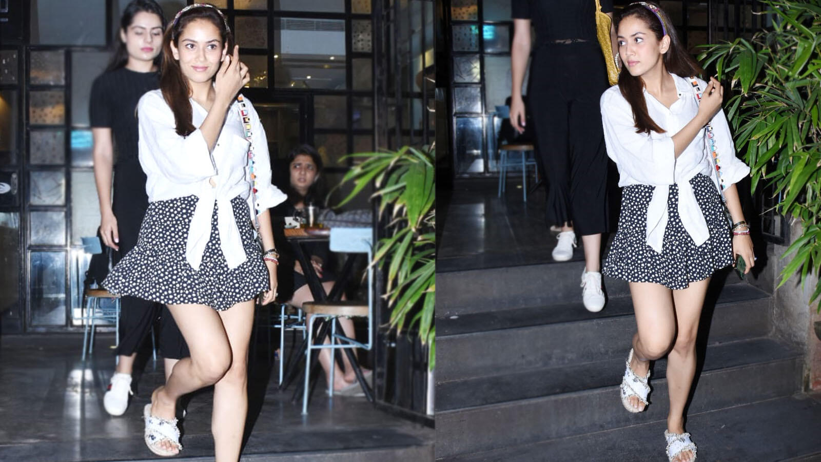 Mira Rajput aces street style look in a cute mini-skirt and knotted shirt
