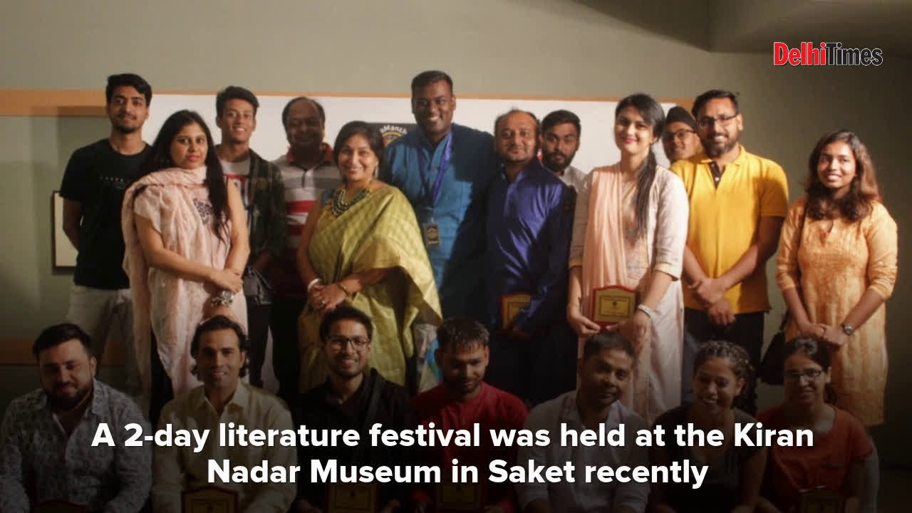 Actress Smita Jaykar at literature festival held in Delhi