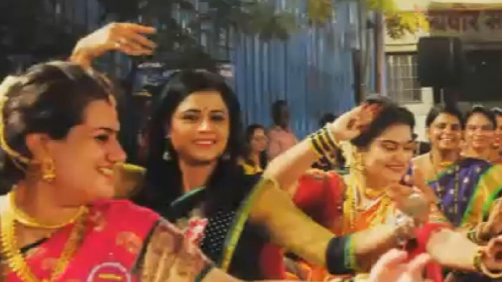 Actress Bhargavi Chirmule participates in traditional Marathi Bhondla