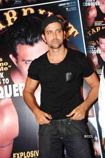 Ashwin Varde with Hrithik Roshan at the launch of 'Stardust' latest ...