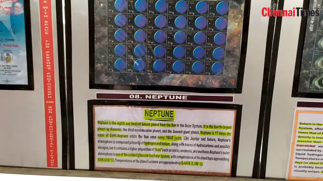 Solar system stamps were exhibited at the RS puram post office as part ...