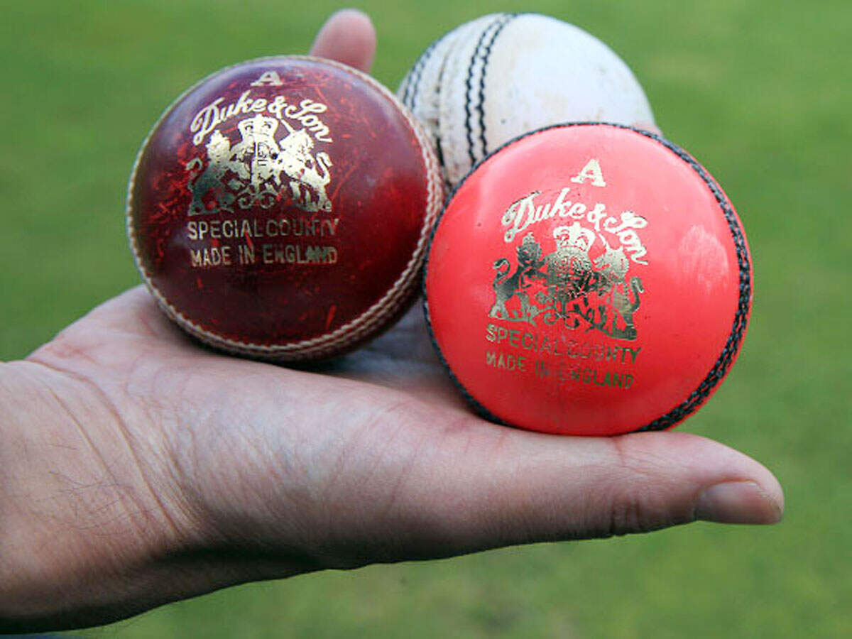 How is the pink cricket ball different from the red ball?