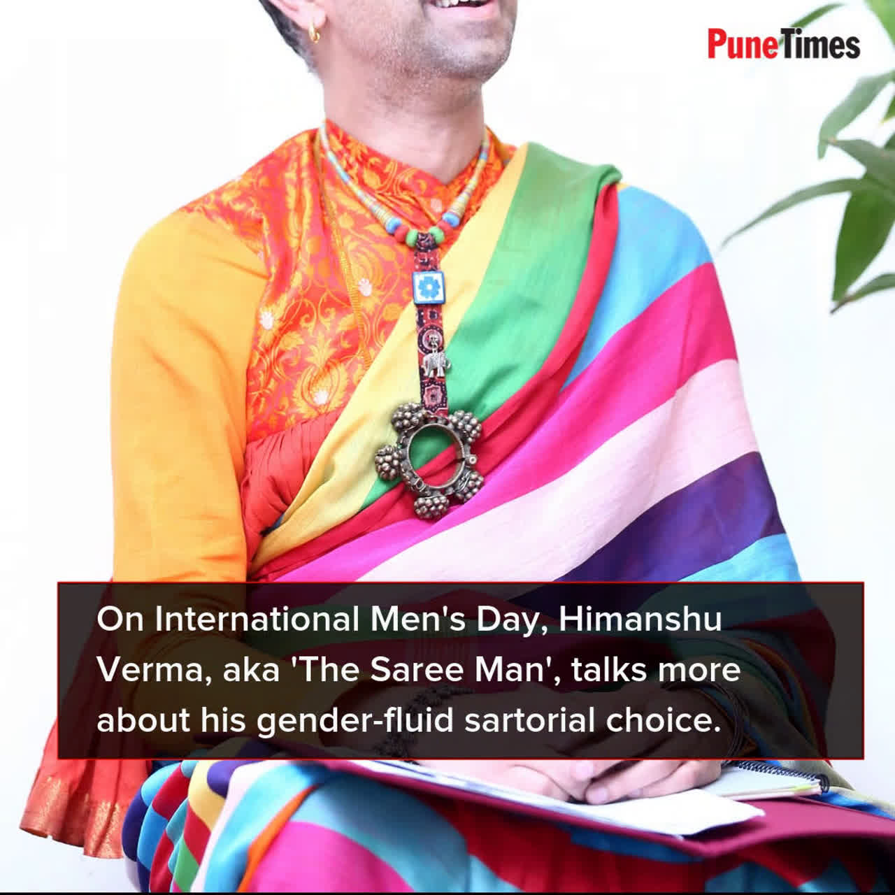 international mens day: The Saree Man proves why men too can wear saris