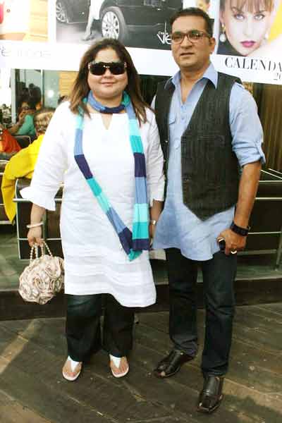 Abhijeet Bhattacharya with wife at the launch of 'Eskimo Vie' calendar ...