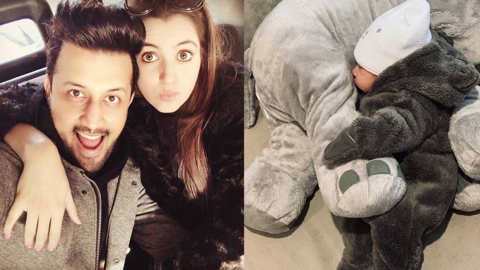 Pakistani singer Atif Aslam shares the first picture of his newborn son