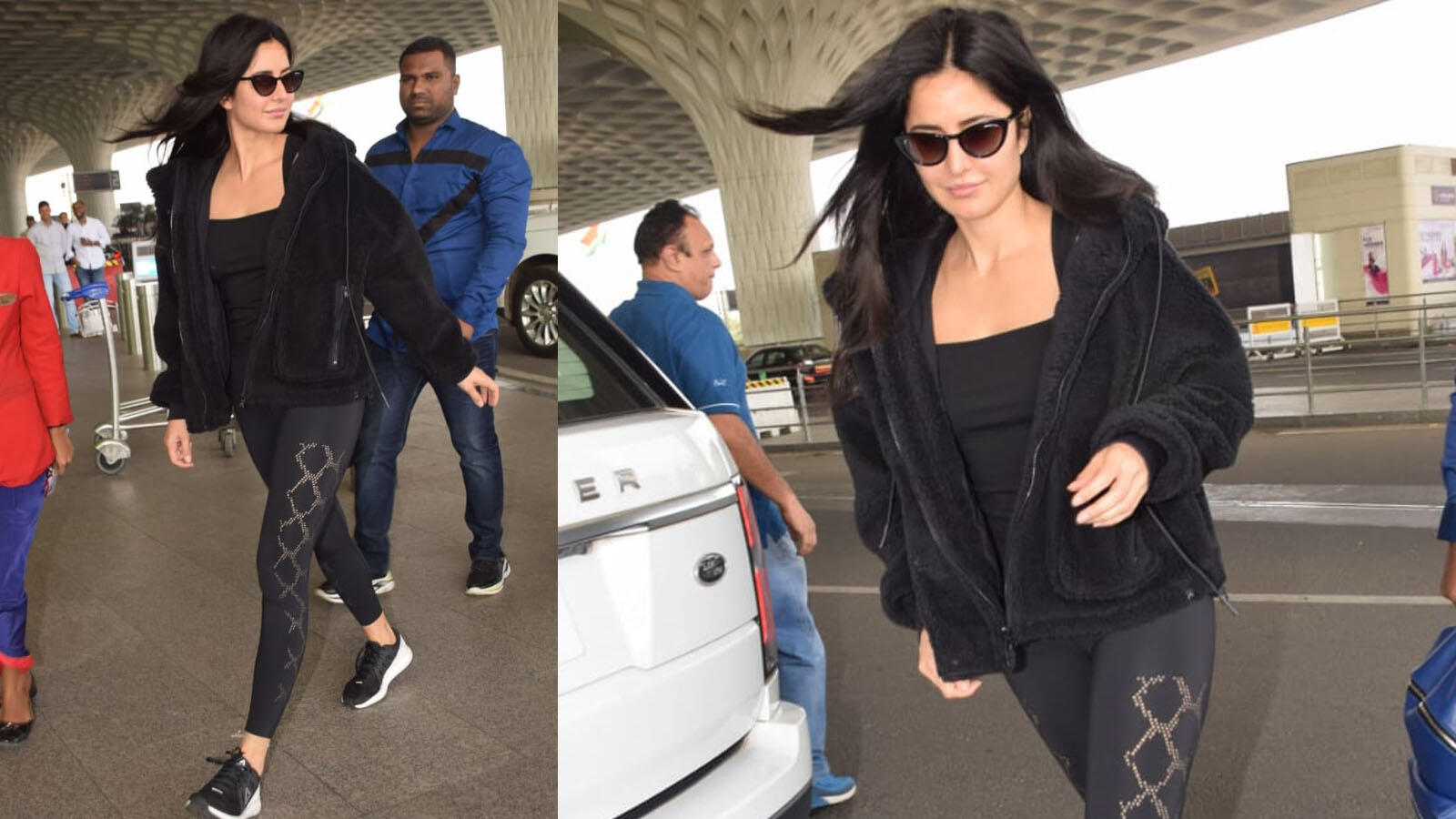 Katrina Kaif is the perfect 'black beauty' as she gets papped at airport