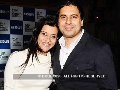Rima Mehra and Shantanu Mehra during the 'Art Summit' party hosted by ...