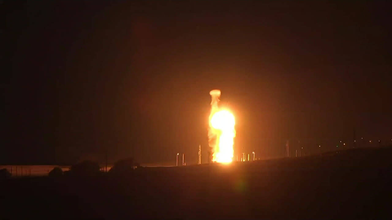 Ballistic missile test-launched from California