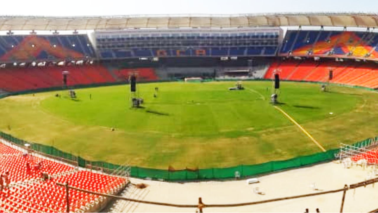 Motera Stadium gets ready for Namaste Trump event in Ahmedabad