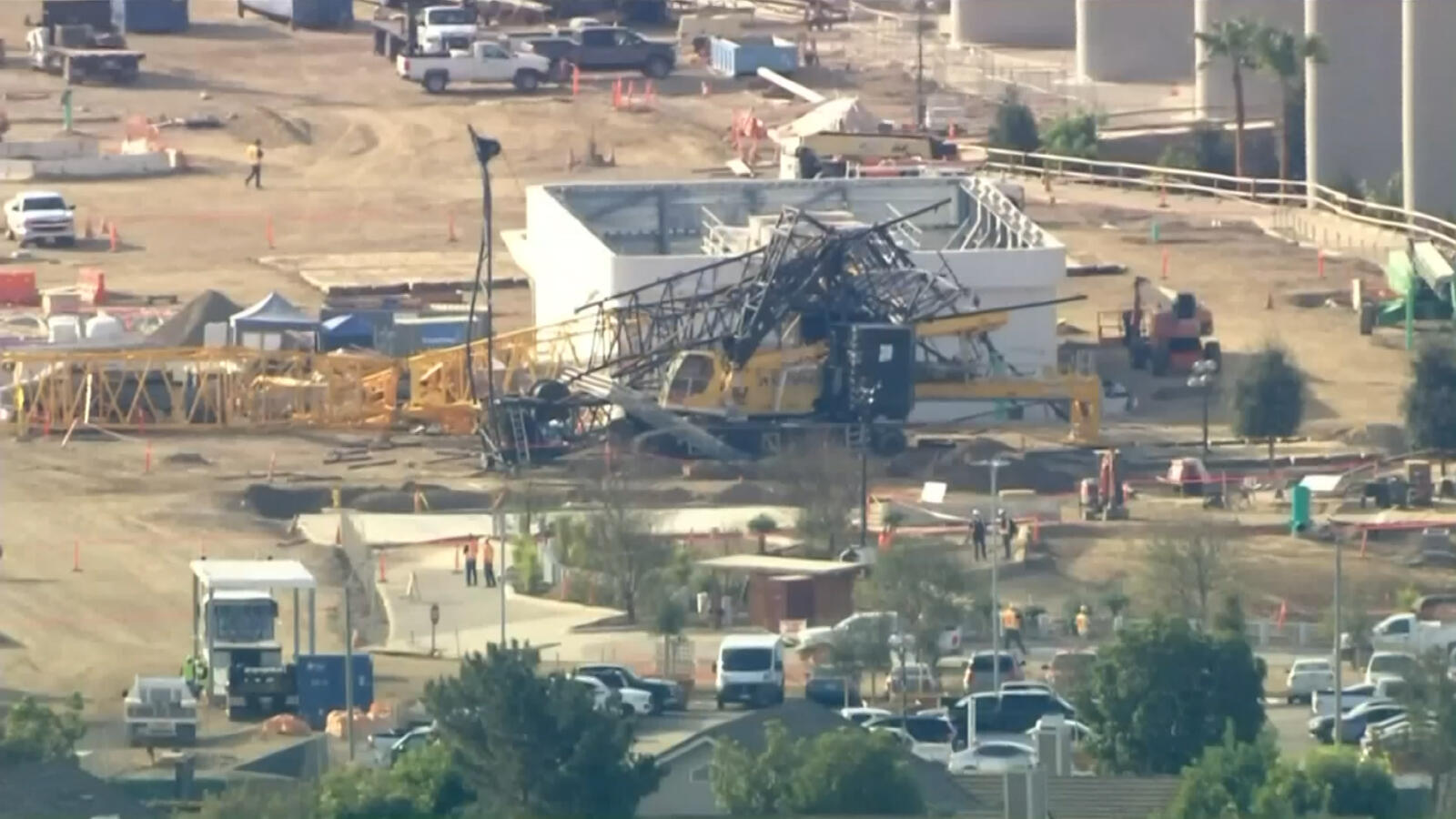 US: Crane collapses outside under-construction stadium