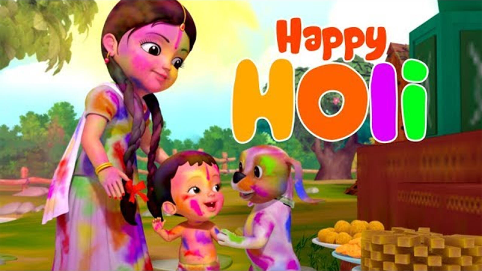 Holi Songs for Kids: Best Children Hindi Holi Song 'Rangbirangi Holi ...
