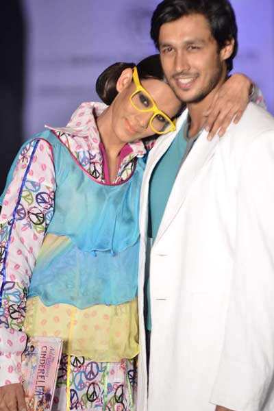 A model during LS Raheja College's fashion show at Raheja Classic in ...