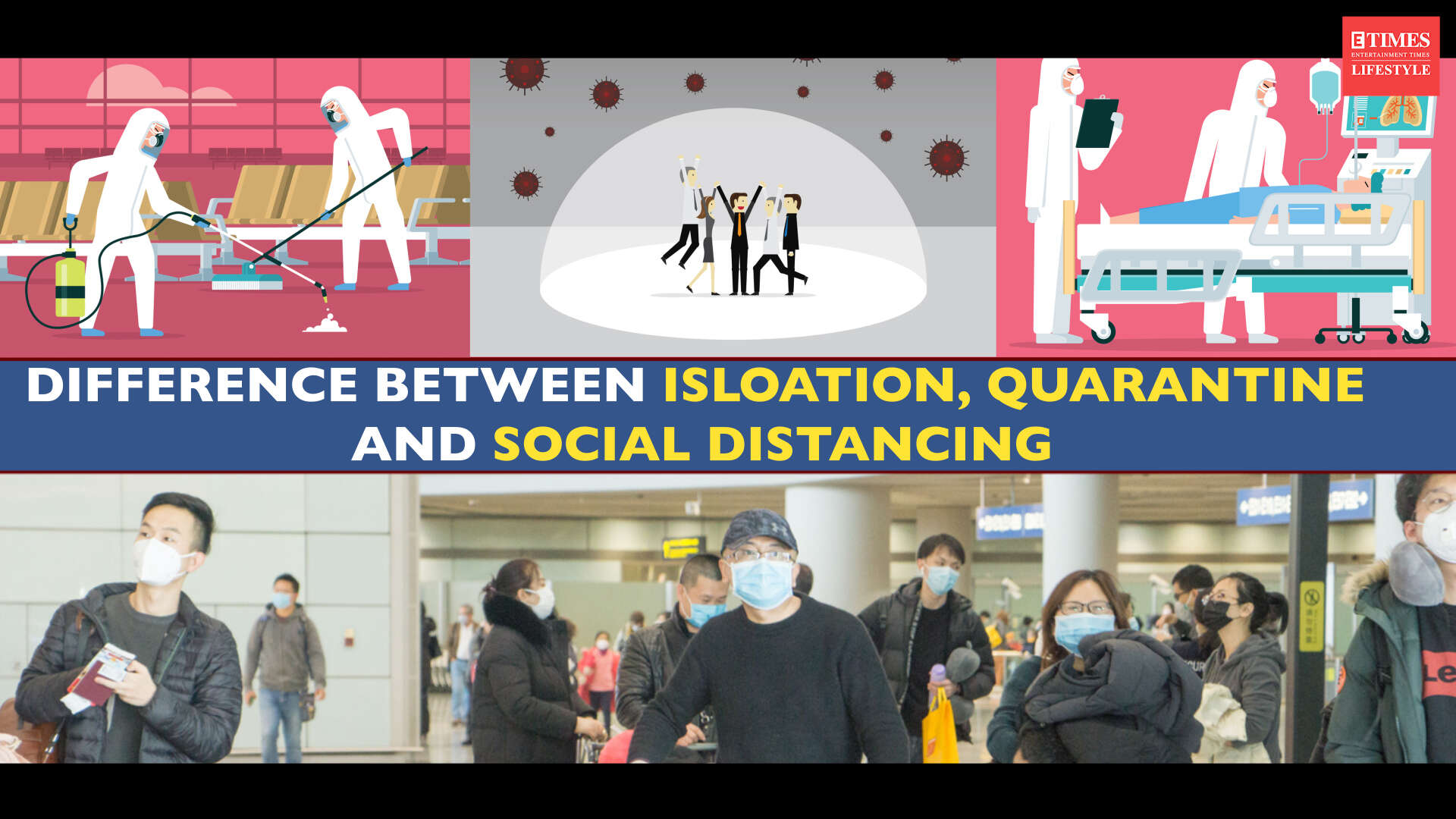 Difference between Isolation, Quarantine and Social distancing