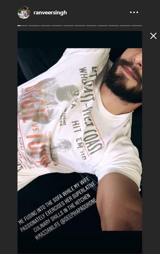 Photos: Ranveer Singh shows off the Italian dinner his ‘jaani’ Deepika ...