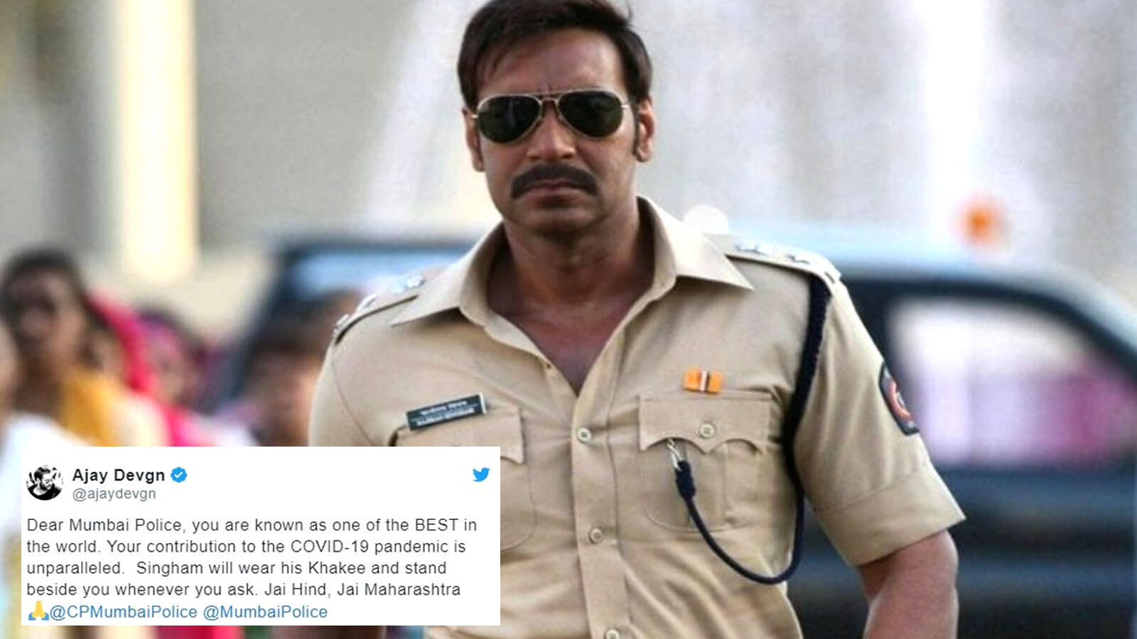 Ajay Devgn's reply to Mumbai Police is winning hearts all over