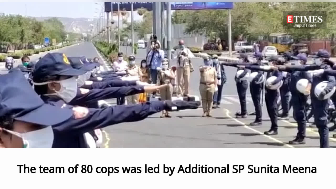 Nirbhaya Squad of Jaipur Police pays tribute to mark Rajasthan Police Diwas