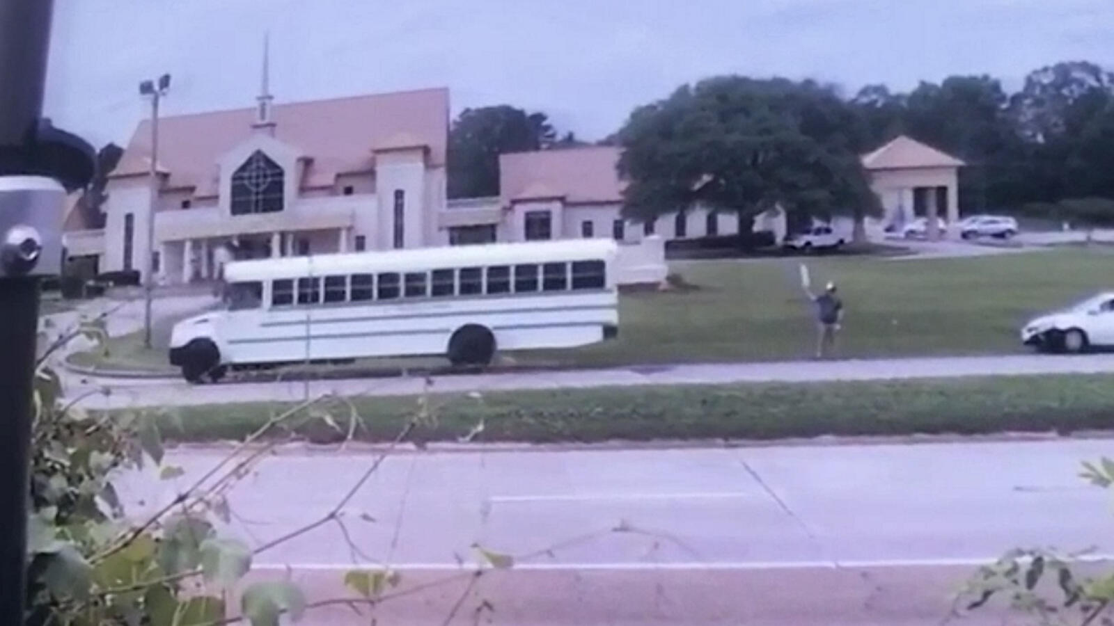 Video shows protestor targeted by church bus
