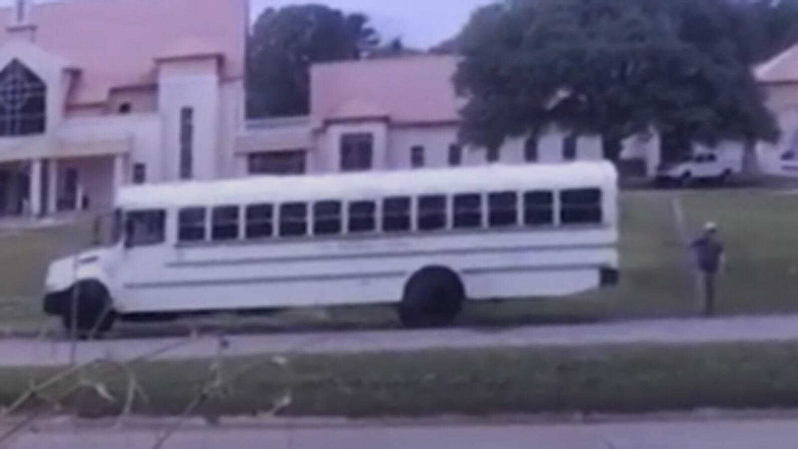 Video shows protestor targeted by church bus