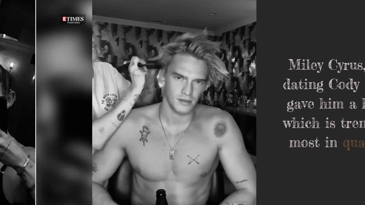 Buzz cut: Cody Simpson gets buzz cut from girlfriend Miley Cyrus