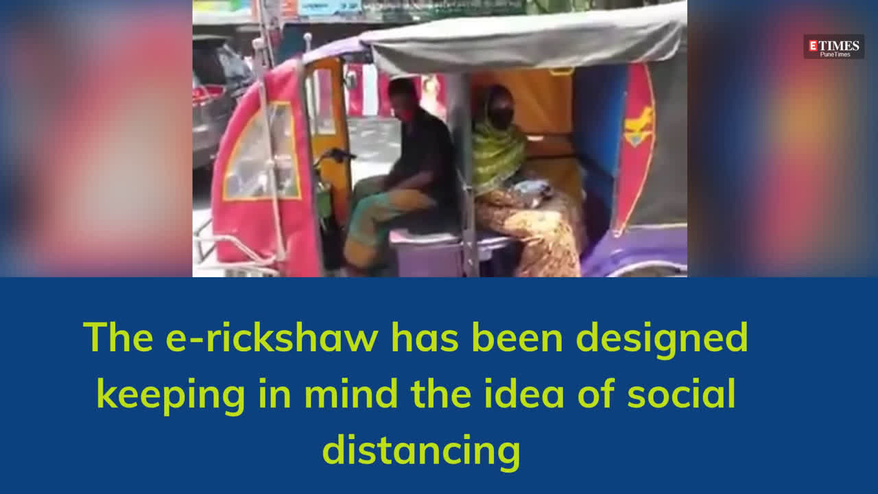social distancing: This e-rickshaw is the perfect example of following ...