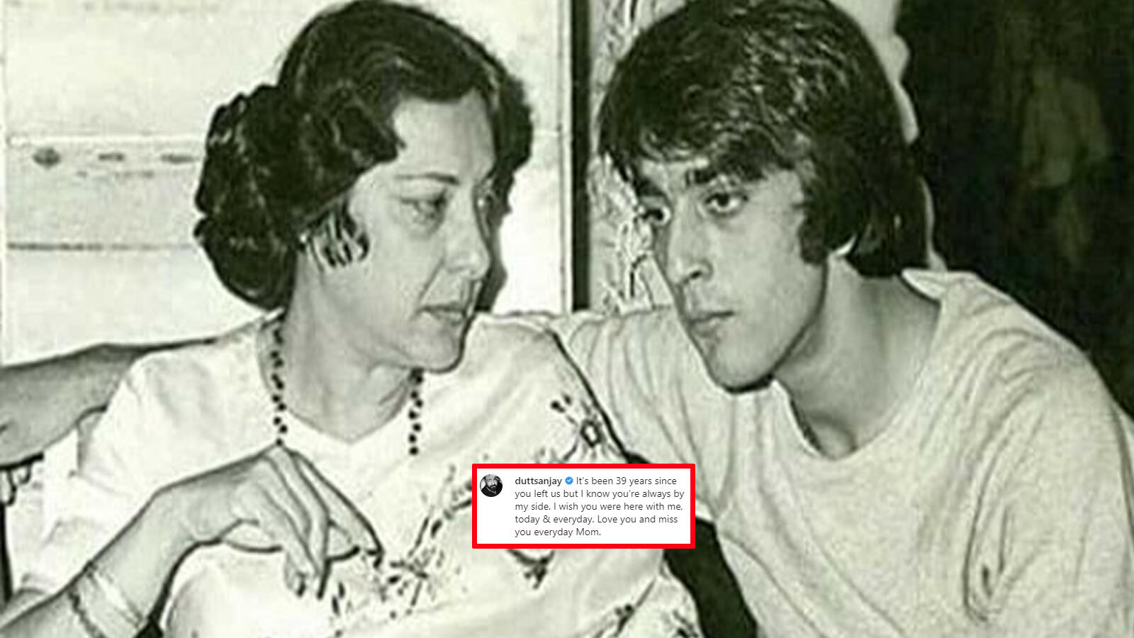 Sanjay Dutt writes a heartfelt note for mom Nargis Dutt on her 39th ...