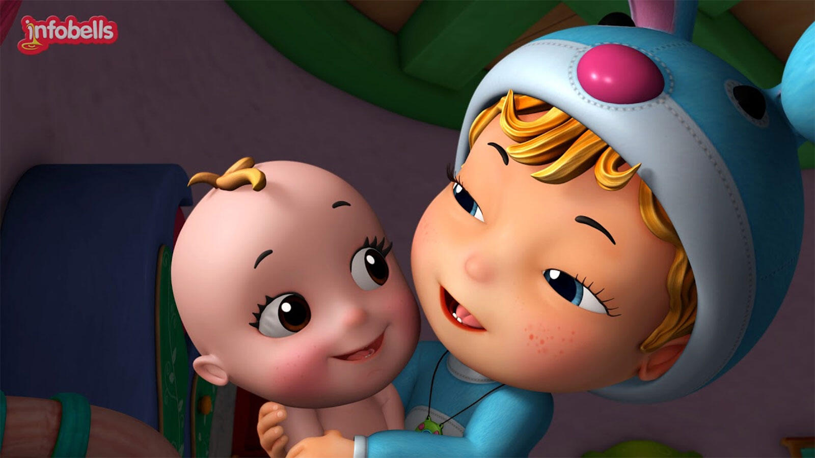 Watch Popular Children English Nursery Rhyme 'Rosy Cheeks, Dimple Chin ...