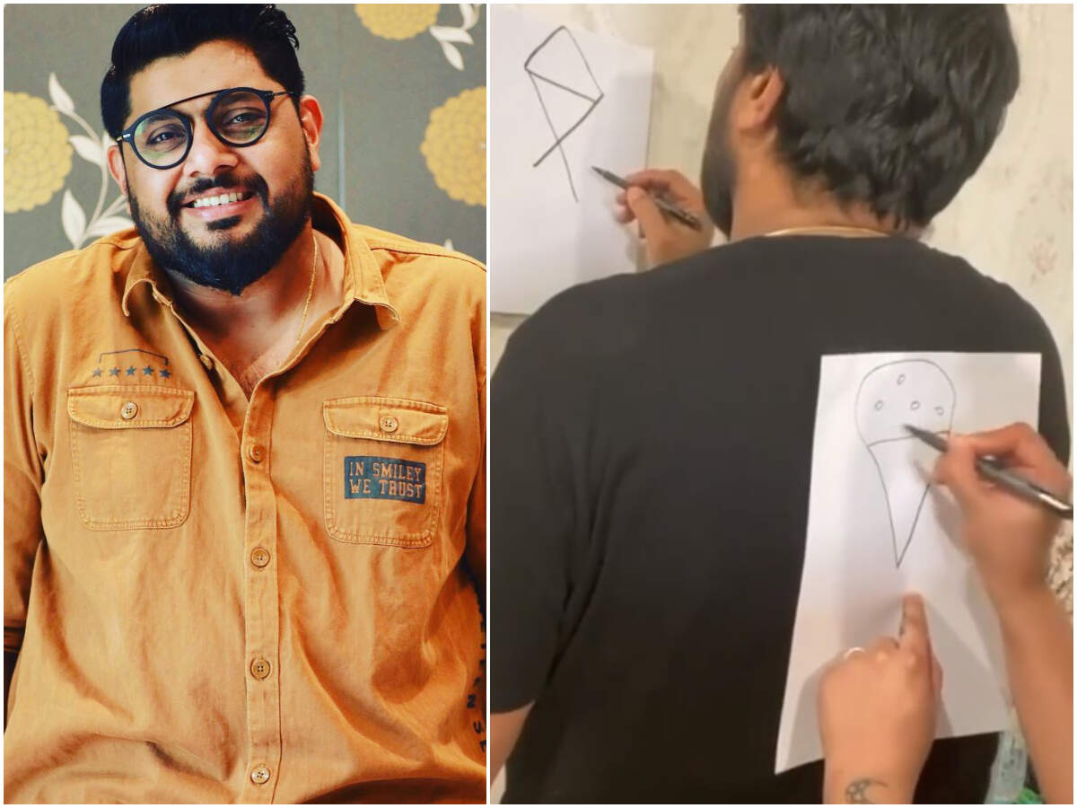 mithun ramesh: TV host Mithun Ramesh takes up wife's doodle challenge ...