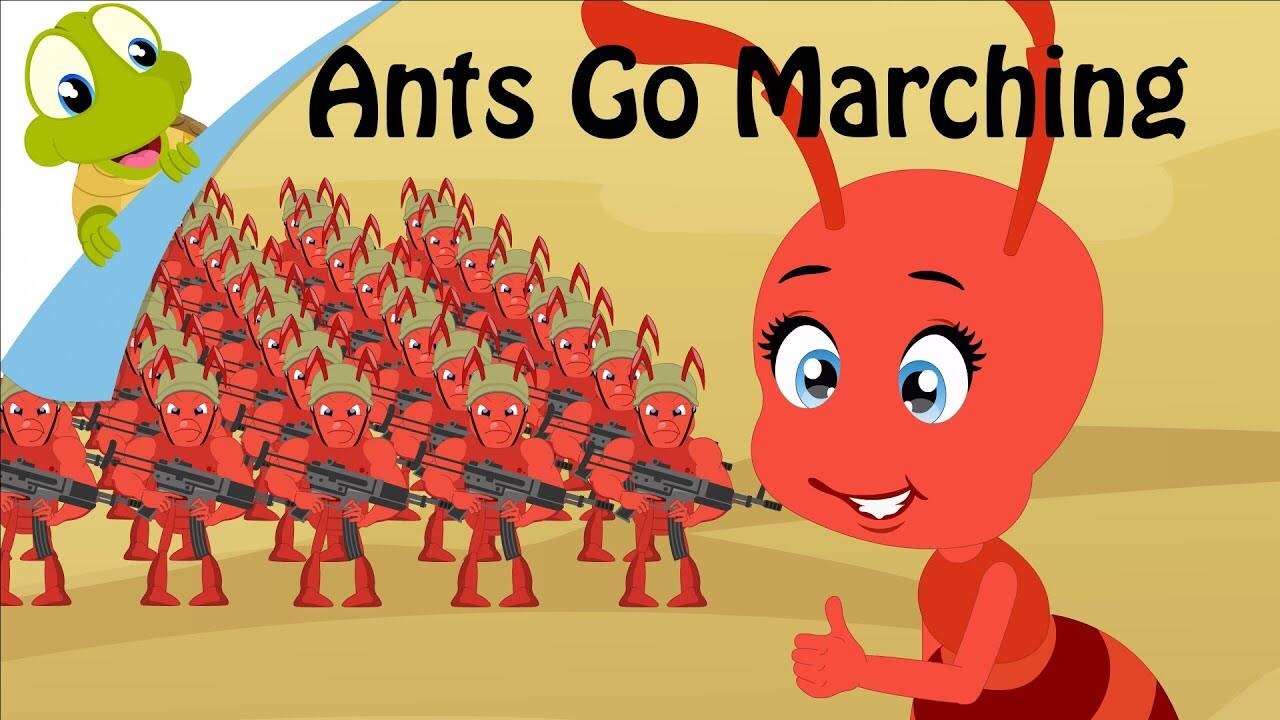 Nursery Rhymes in English: Children Video Song in English 'The Ants Go ...
