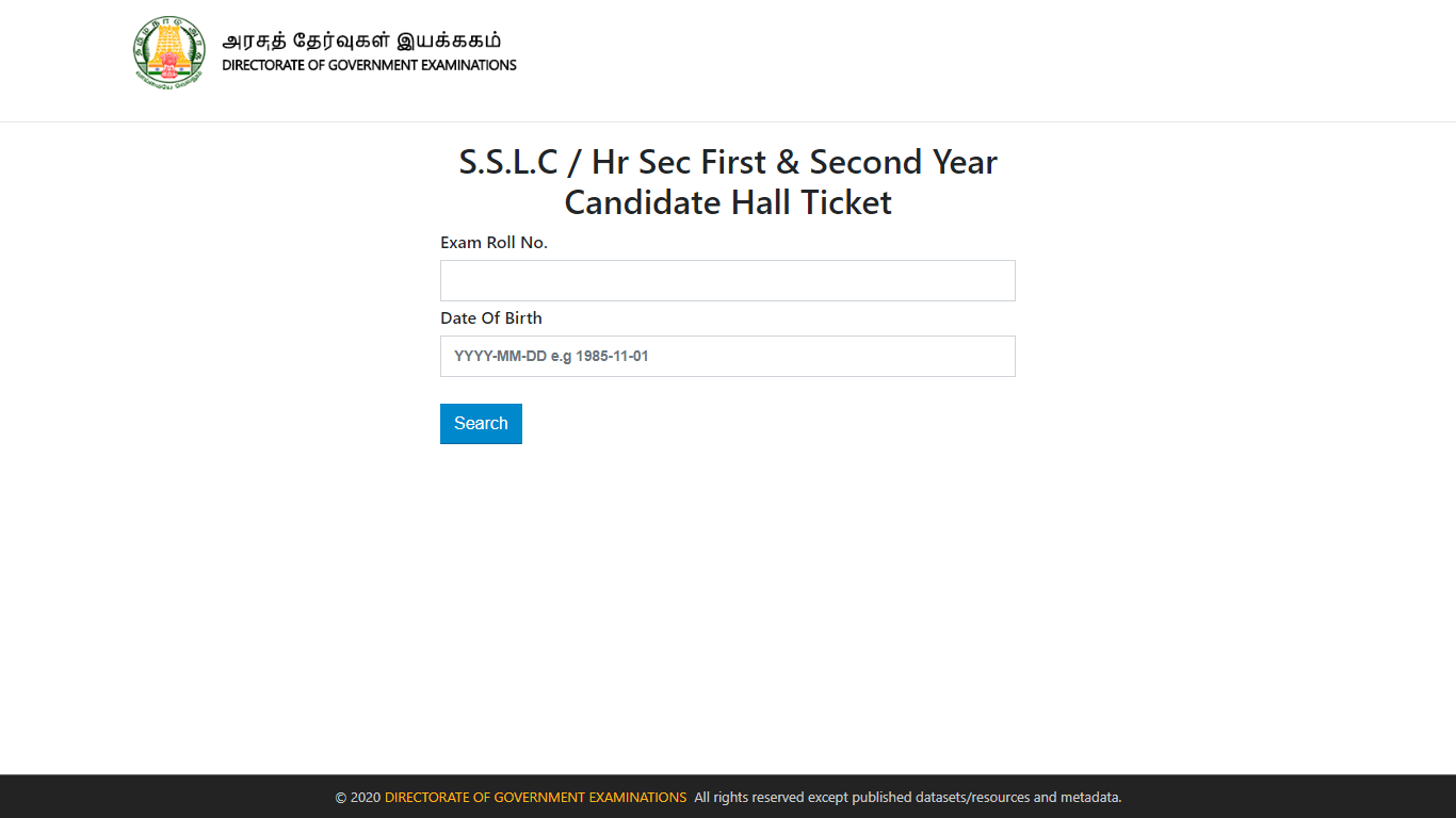 How to download TN 10th hall ticket 2020?