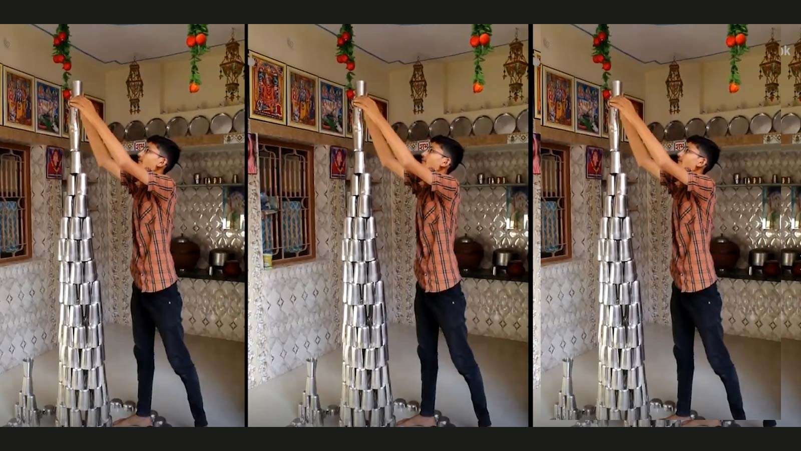 Viral video: The 'glass' act of balancing