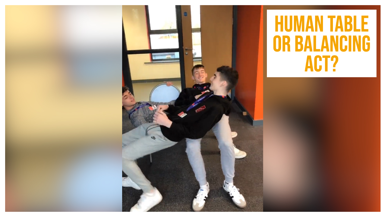 Amazing: human table or balancing act?