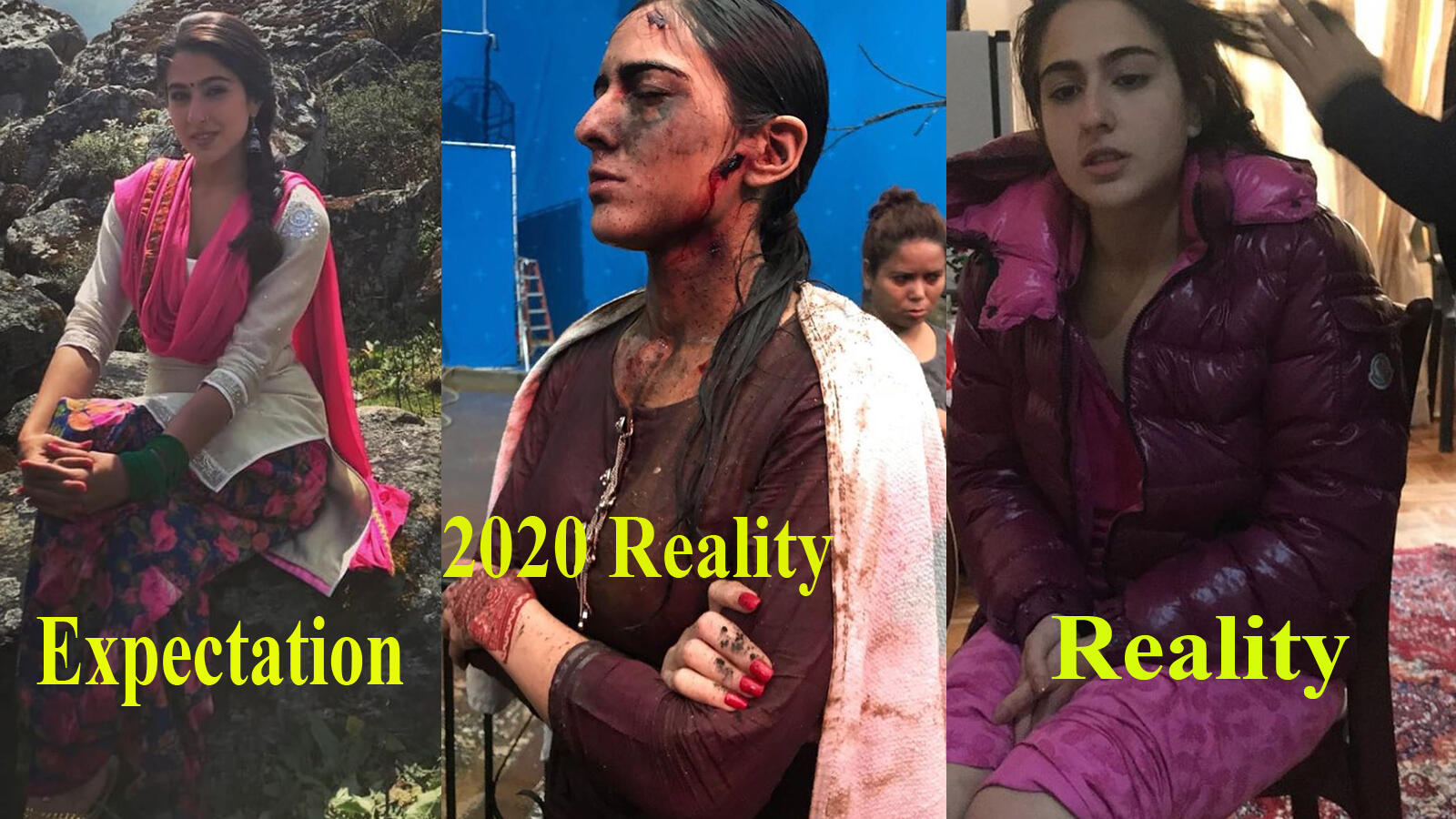Sara Ali Khan makes a comparison of expectation vs reality in the year ...