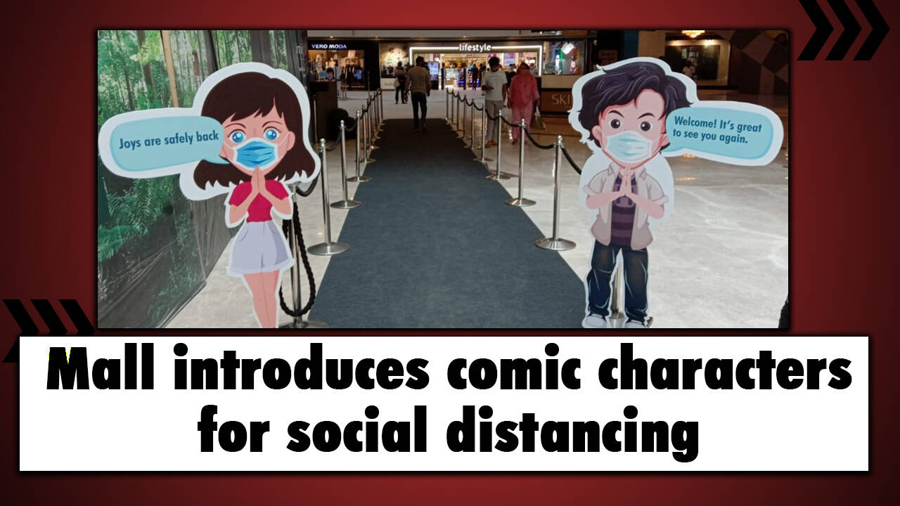 Mall introduces comic characters for social distancing