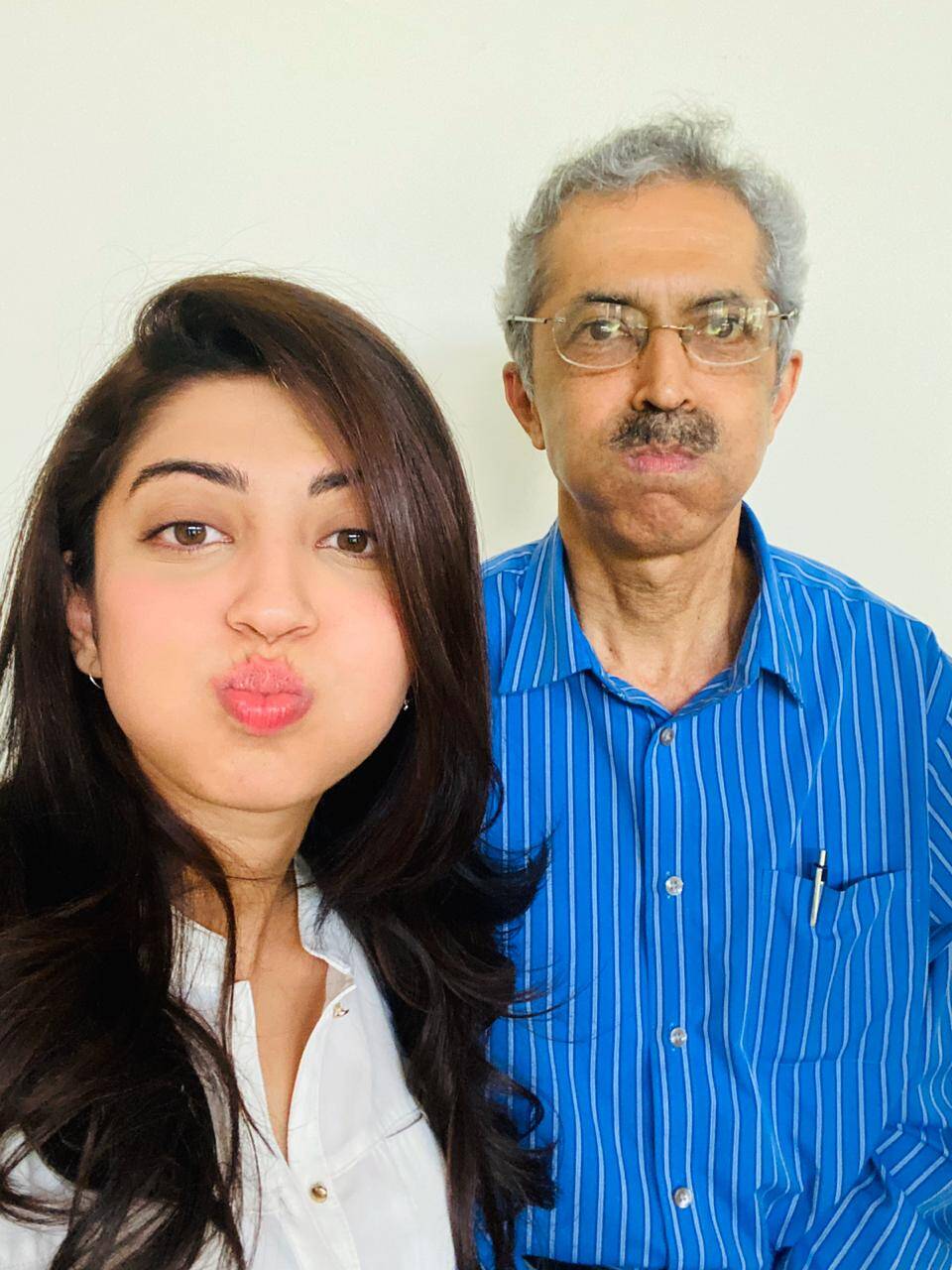 Pranitha Subhash teaches her father to use technology