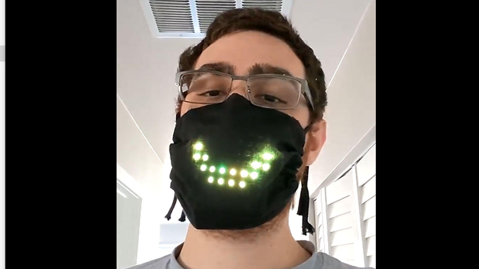 This man designed the coolest voice-controlled LED face mask