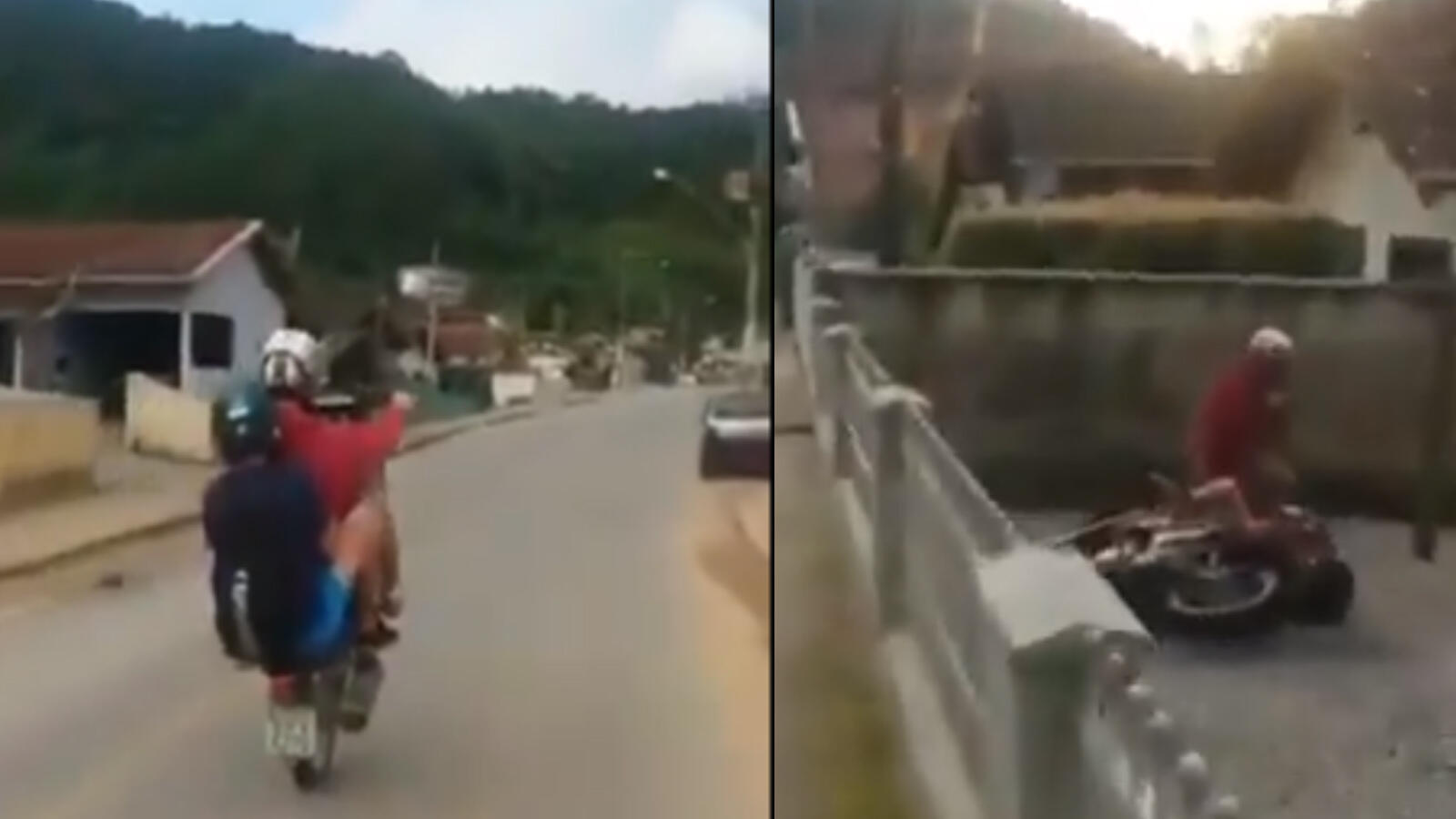 Viral video: Joyride on bike ends with accident